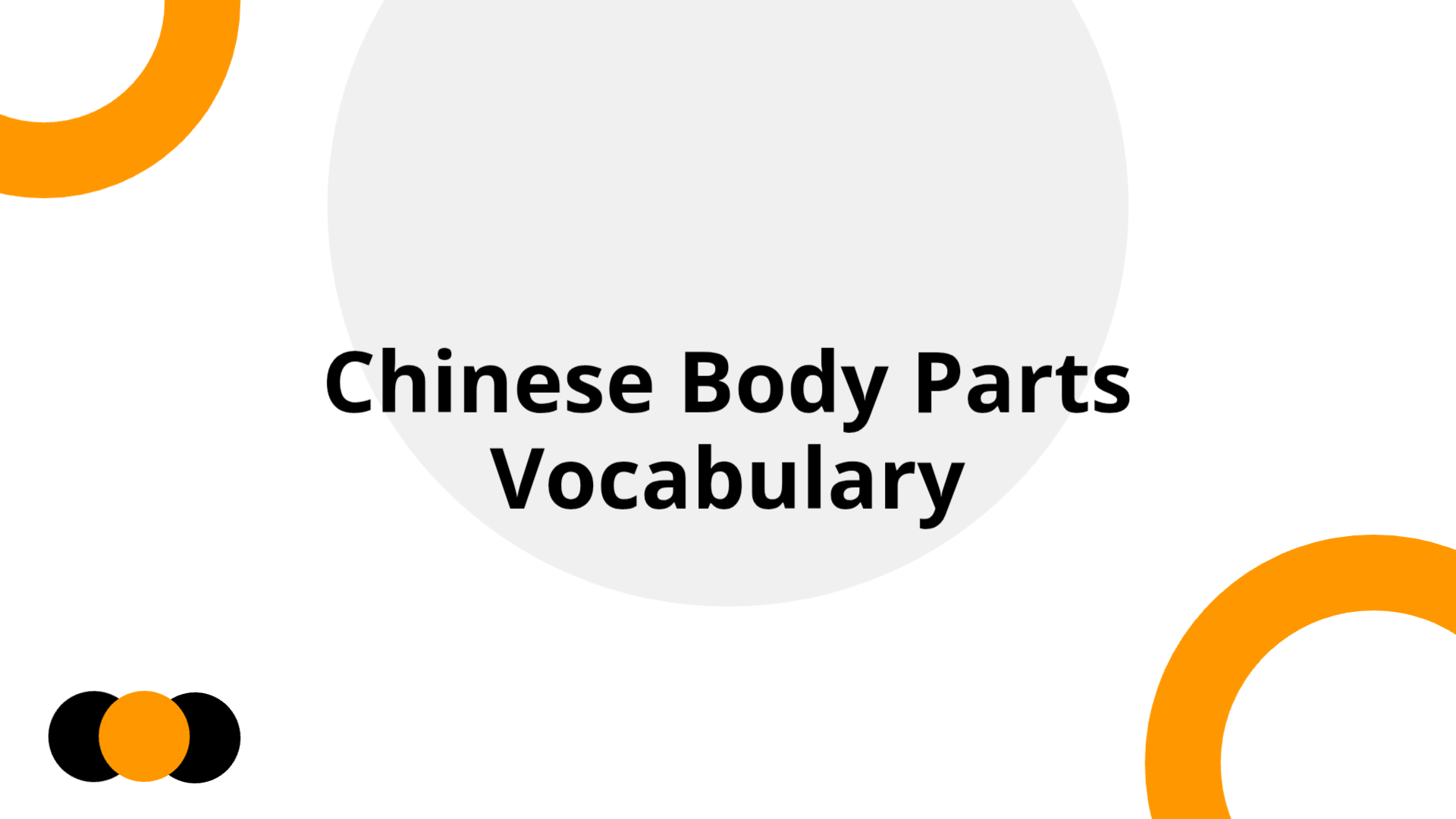 Chinese Body Parts Vocabulary | Slidebyslide.ai