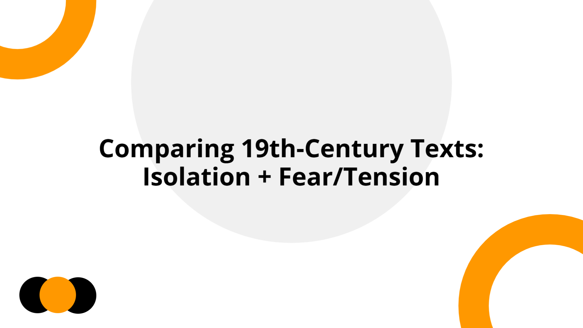 Comparing 19th-Century Texts – Isolation and Fear | Slidebyslide.ai