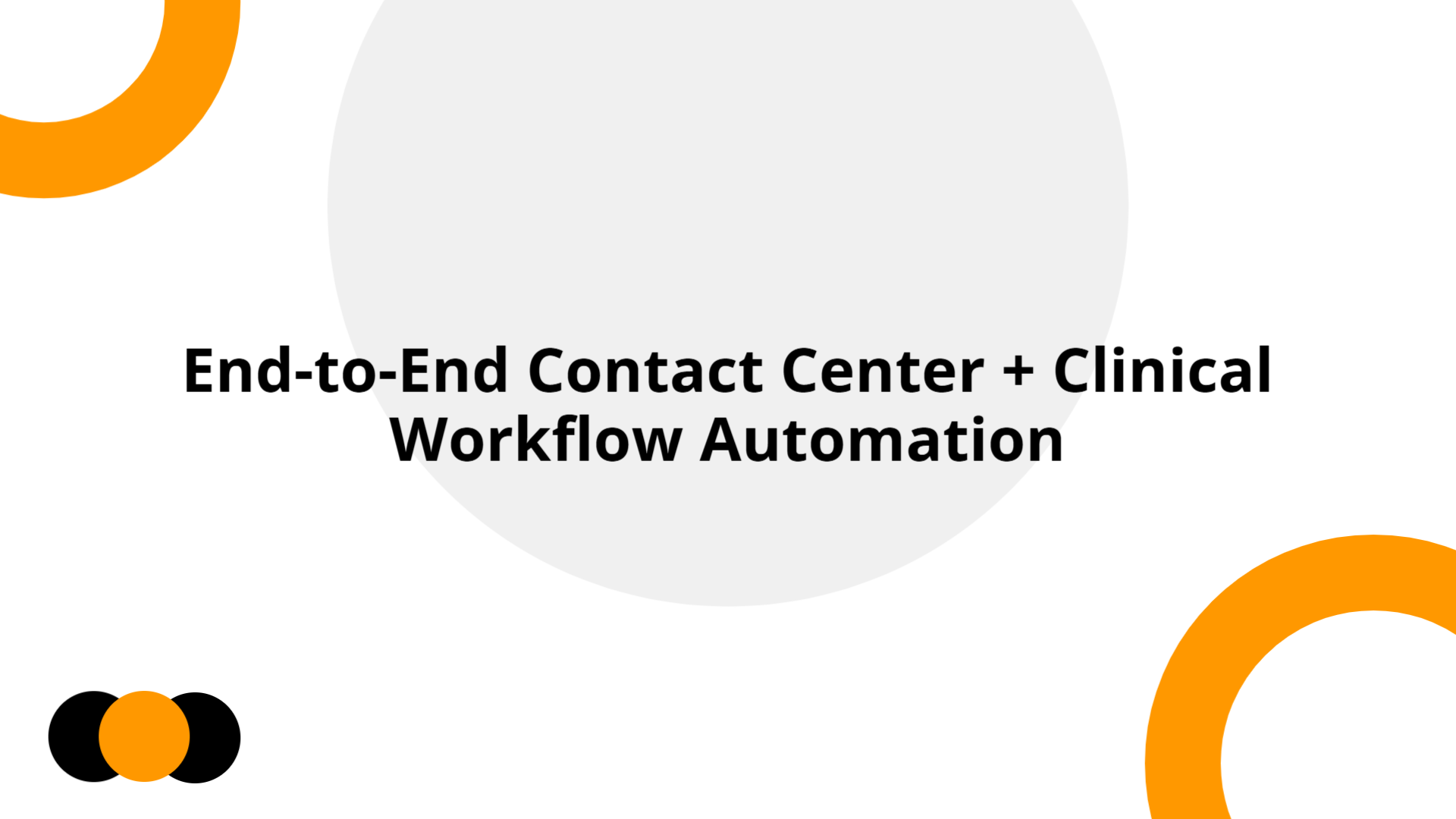 End-to-End Contact Center + Clinical Workflow Automation | Slidebyslide.ai