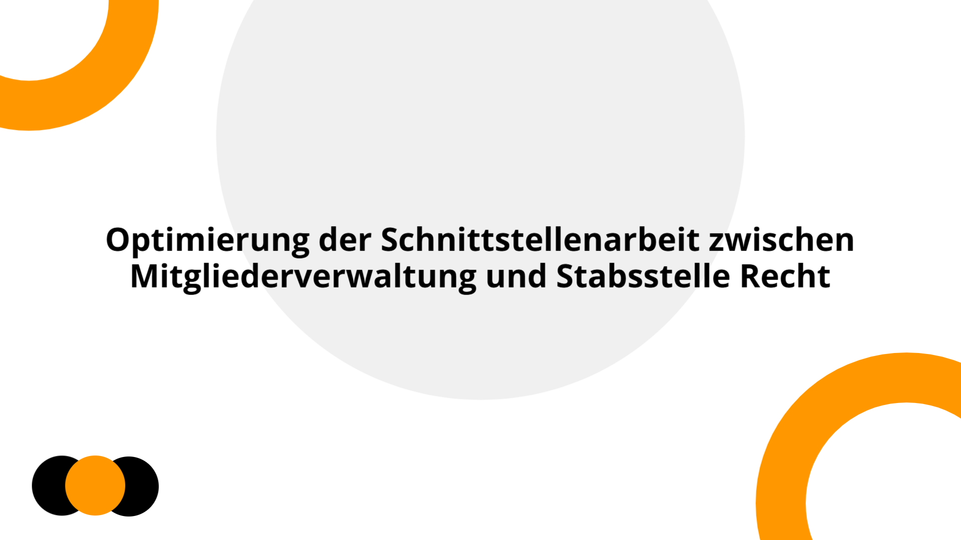 Optimierung der Schnittstellenarbeit zwischen Mitgliederverwaltung und ...