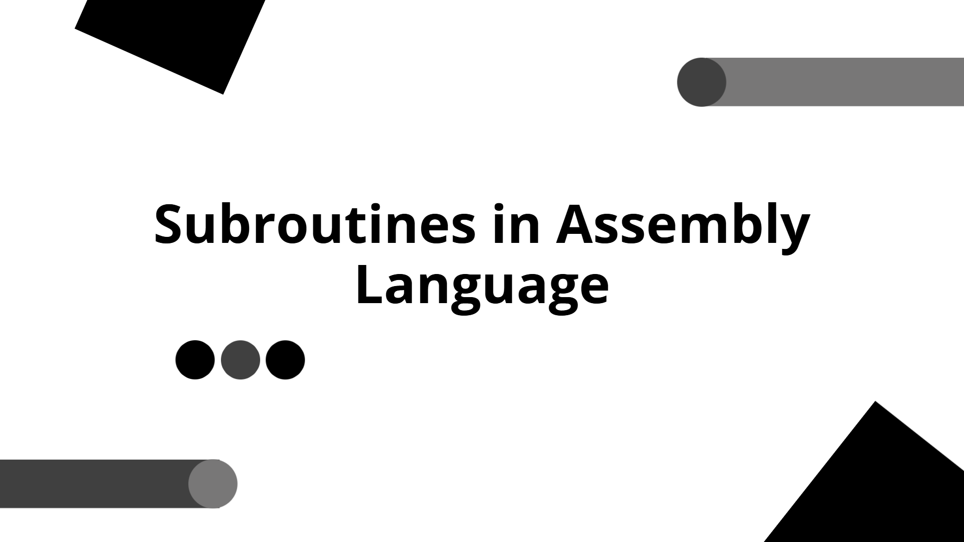 Subroutines in Assembly Language | Slidebyslide.ai