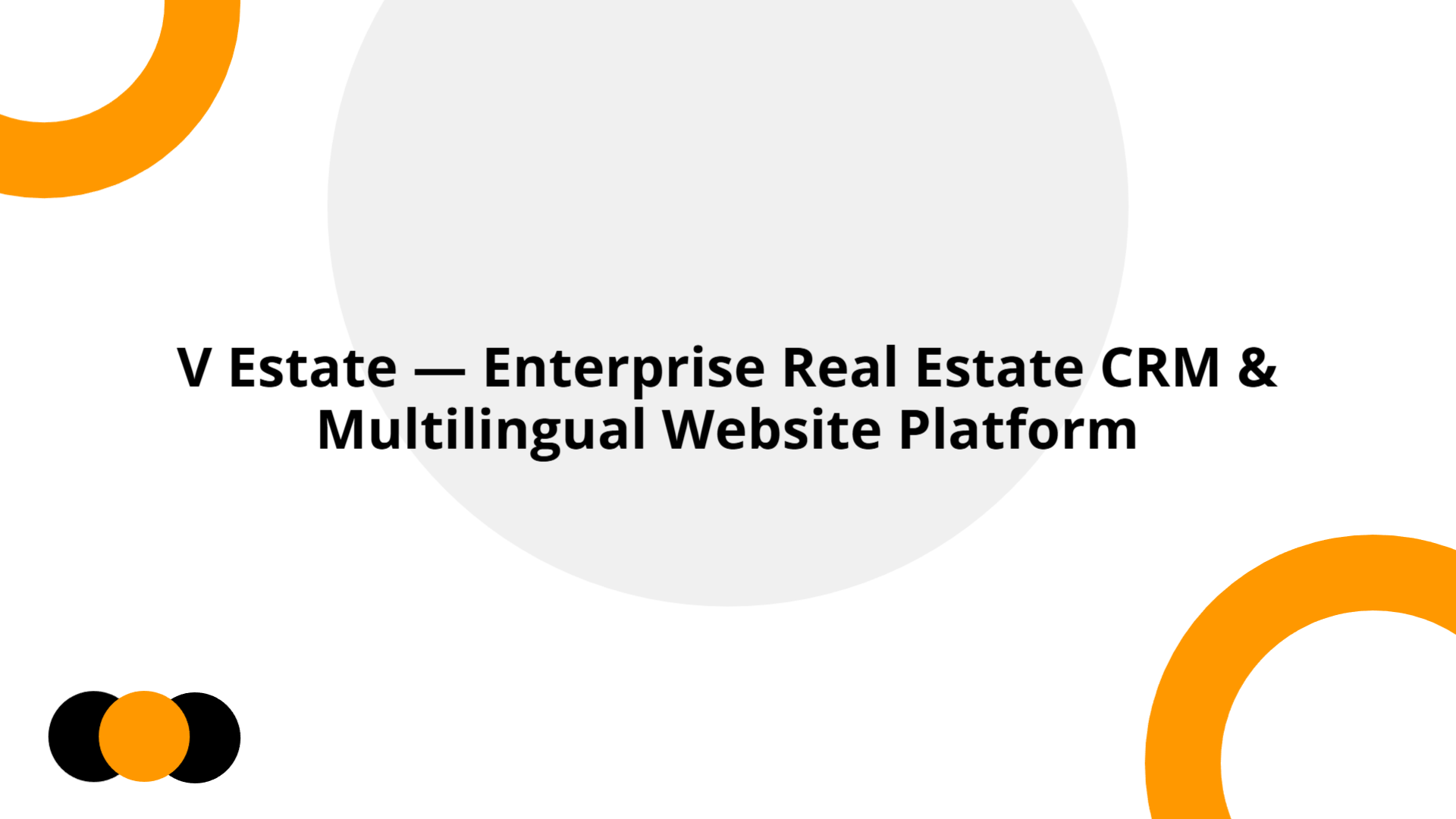 V Estate — Enterprise Real Estate CRM & Website Platform | Slidebyslide.ai